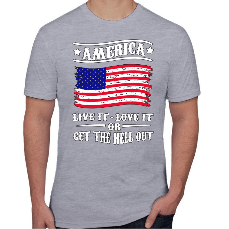 America Tshirt T Shirts Funny Tees America Live It Etsy