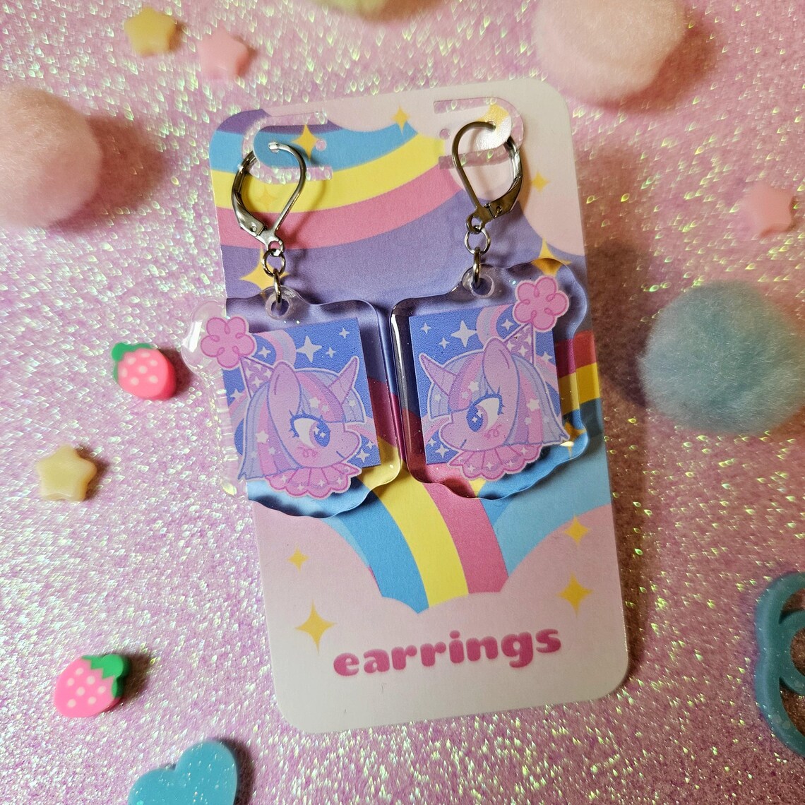 Pony Circus Twilight Sparkle Acrylic Earrings - Etsy