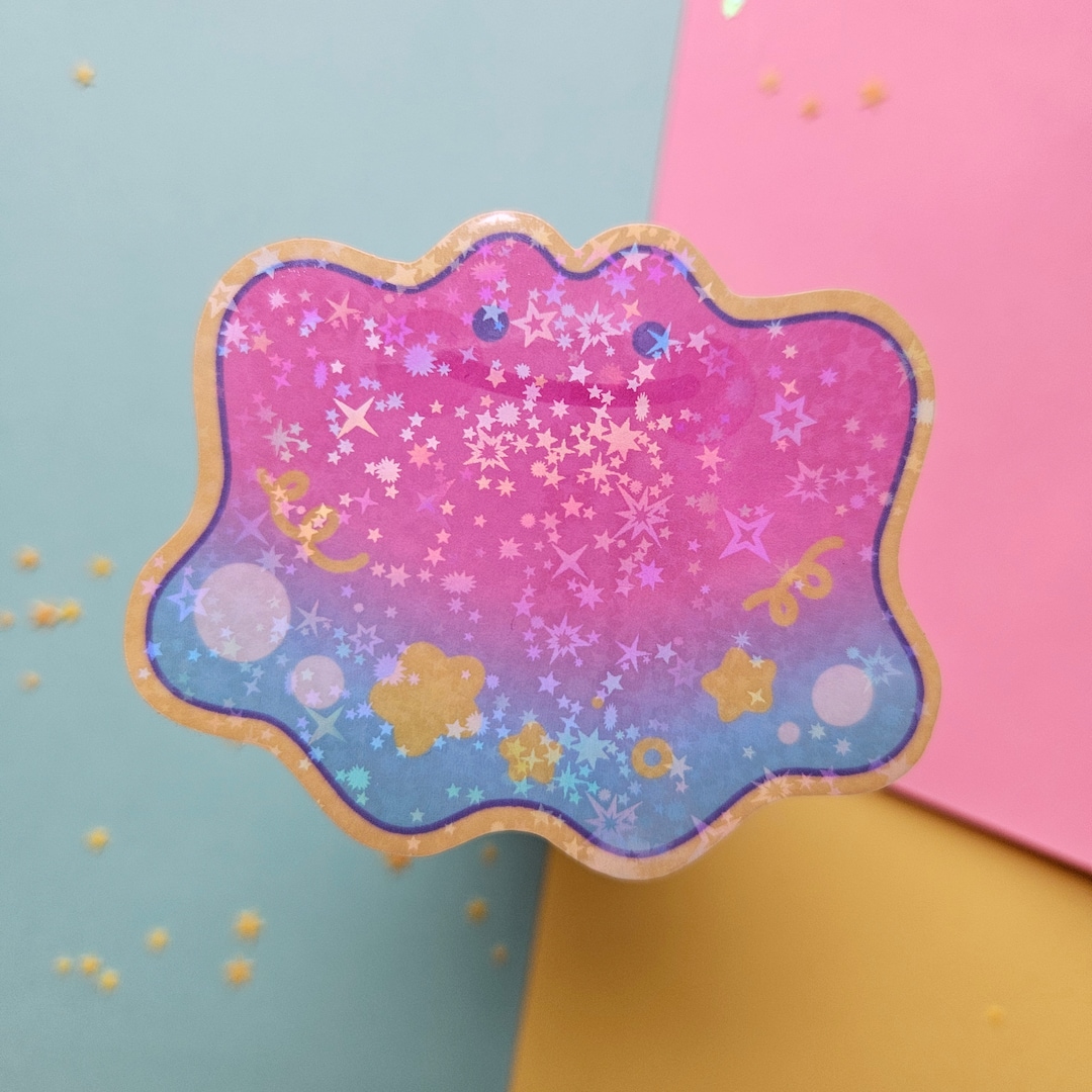 3 Holo Glitter Cute Blob Sticker - Etsy