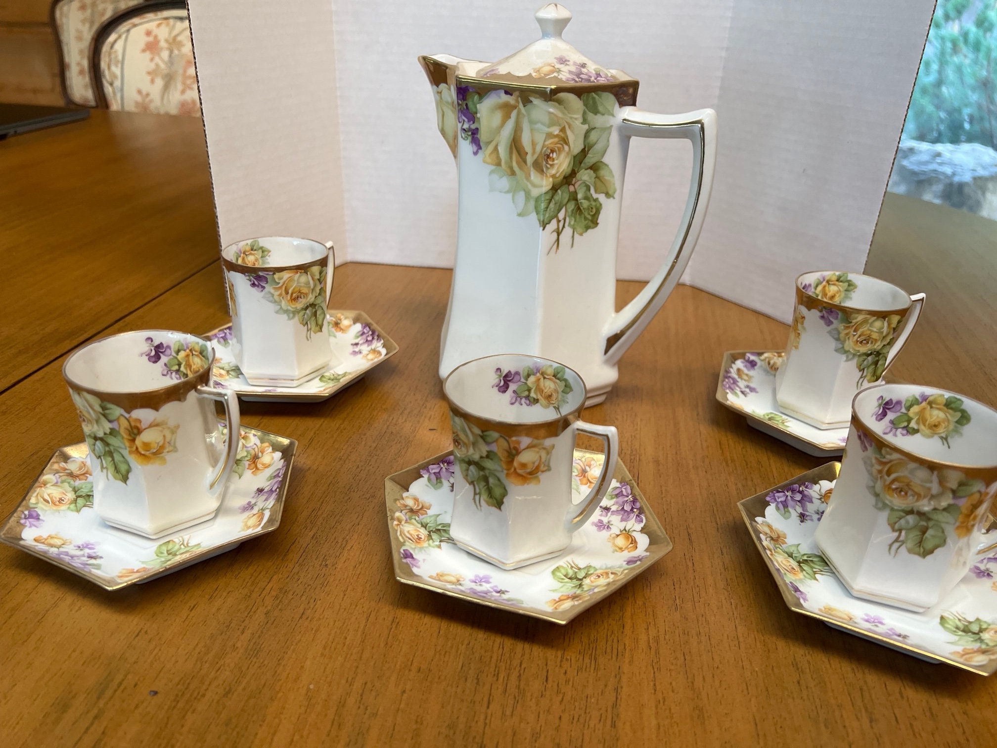 Prussian Cocoa or Coffee China Set - Etsy