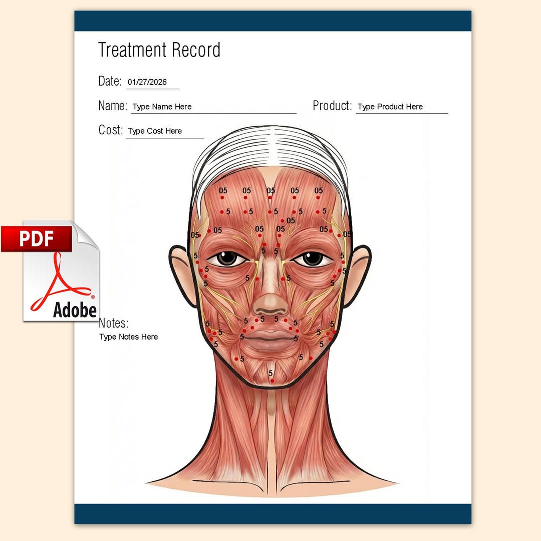 Treatment Record Male Template PDF Document, Small Business Fillable ...