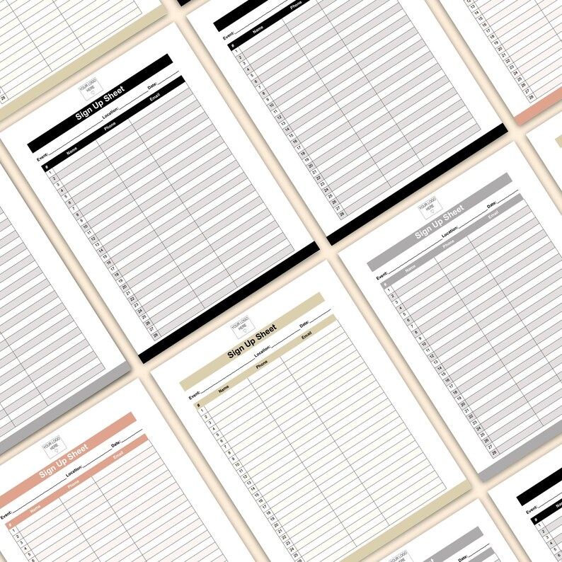 5 Sign up Sheet, Attandance Sheet Templates, PDF Acrobat Document ...