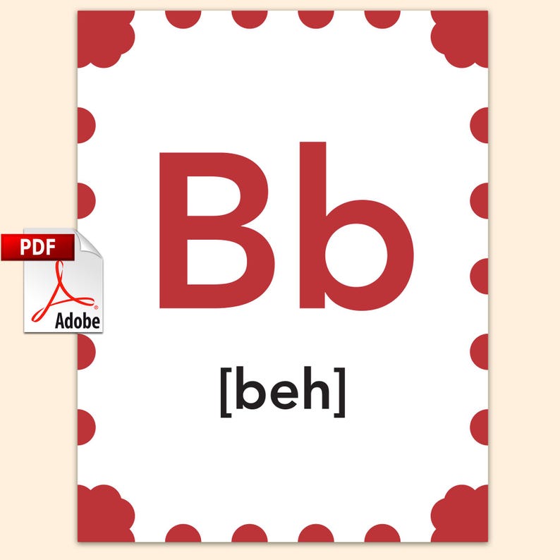 Spanish Alphabet Posters for Printing, ABC Posters Classroom, Language ...