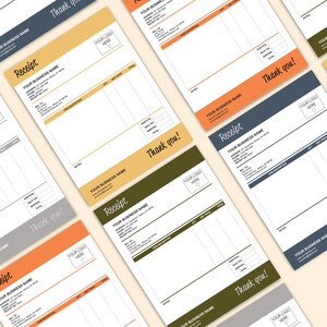 Receipts Template Word Document, Business Receipt, Custom Receipt ...