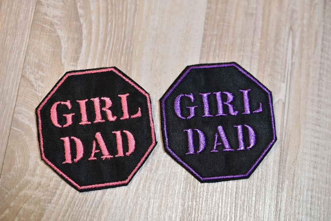 Girl Dad Patch Hook Only Patch Sew on Patch Oval Patch Girl Dad - Etsy