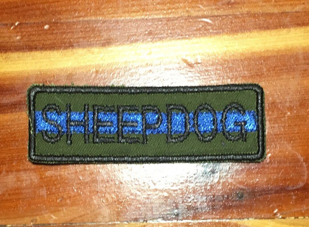 Sheepdog Patch Embroidered Patch Thin Blue Line Patch Hat Patch Hook ...