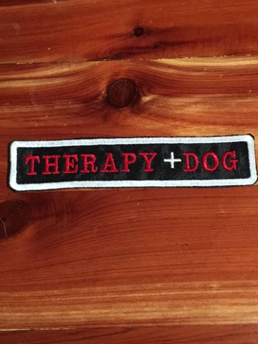 Therapy Dog Embroidered Patch Hook Only Patch Sew on Patch Therapy ...