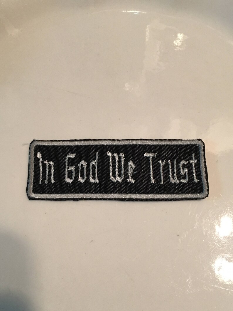 In God We Trust Patch Embroidered Patch Hat Patch Hook Only - Etsy