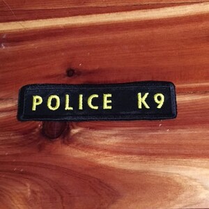 Police K9 ID Panel Emboridered Patch Police Patch K9 Moral - Etsy