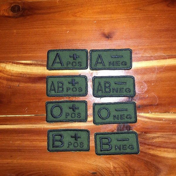 Velcro Blood Type Patch - Etsy