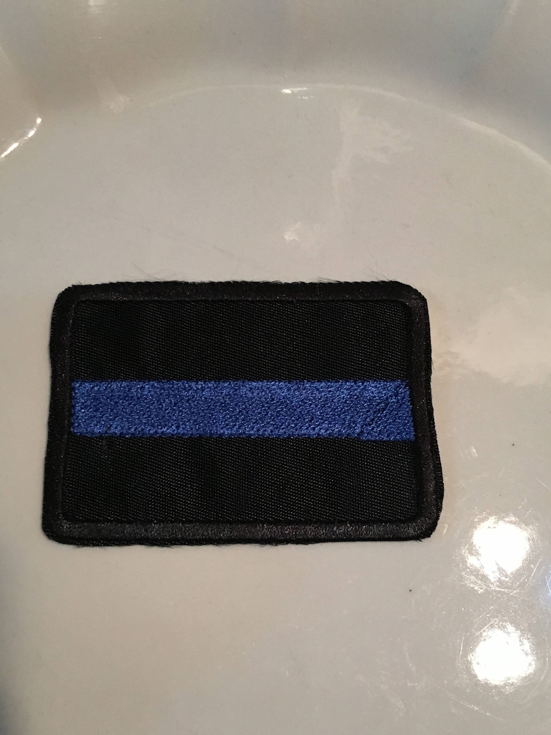 Thin Blue Line Patch Embroidered Patch Police Patch Hook Only Patch Sew ...