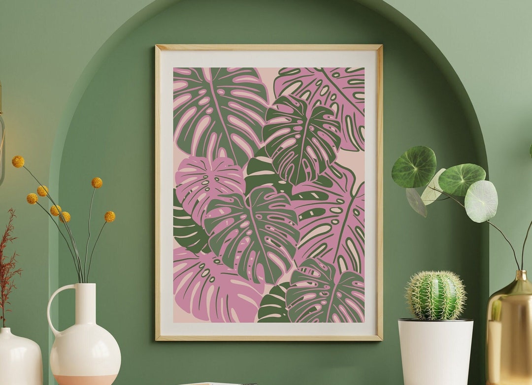 Monstera Plant Art Plant Lovers Art Monstera Poster Botanical Print ...