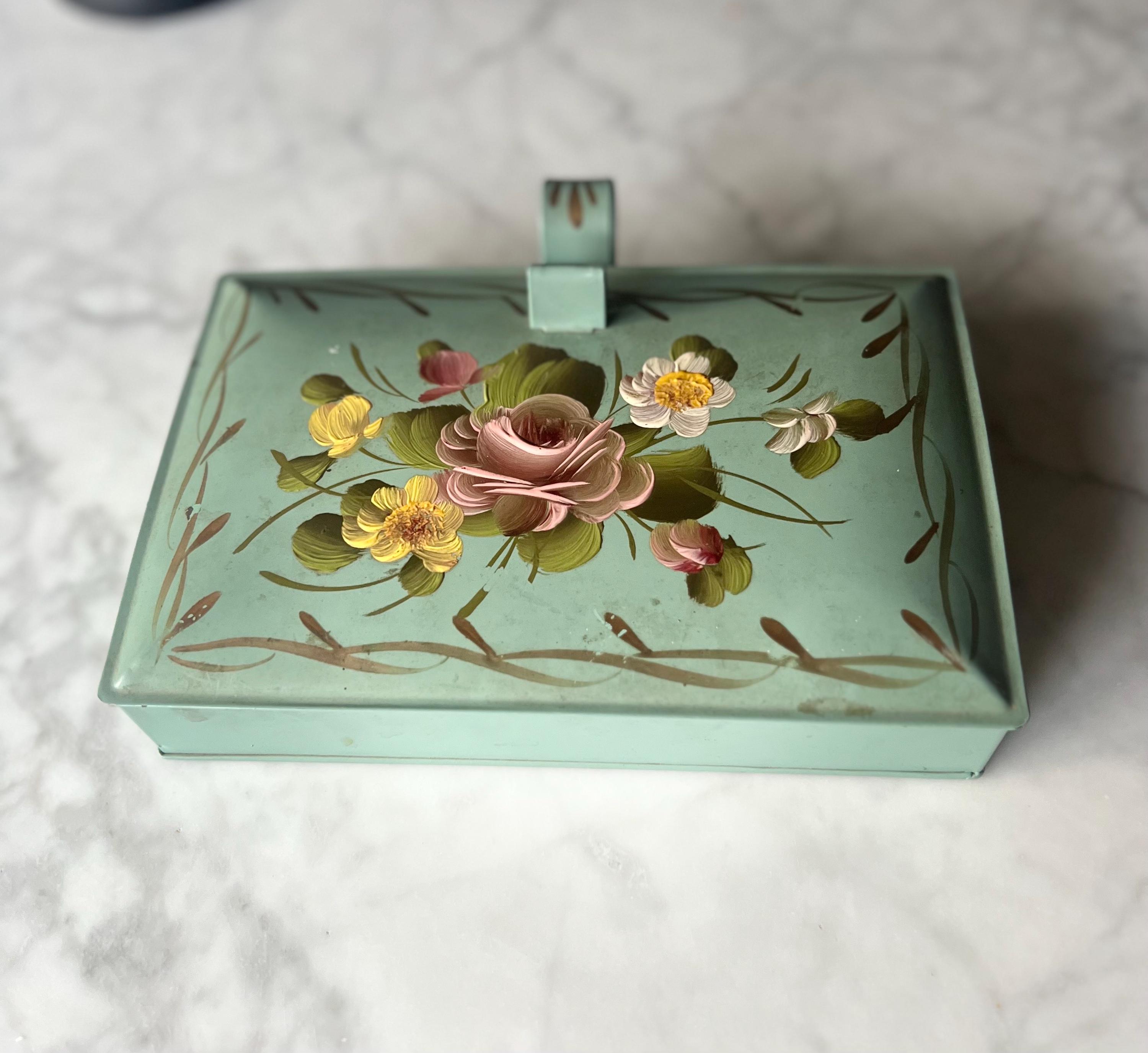 Vintage Toile Tin Crumb Box - Etsy