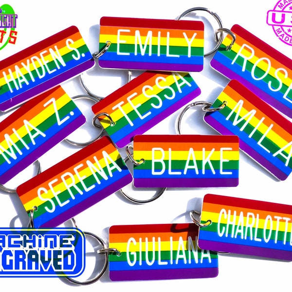 Rainbow Keychain - Etsy