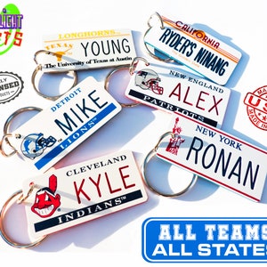 Personalized Alaska State License Plate Custom Keychain Tag - Key Tag ...