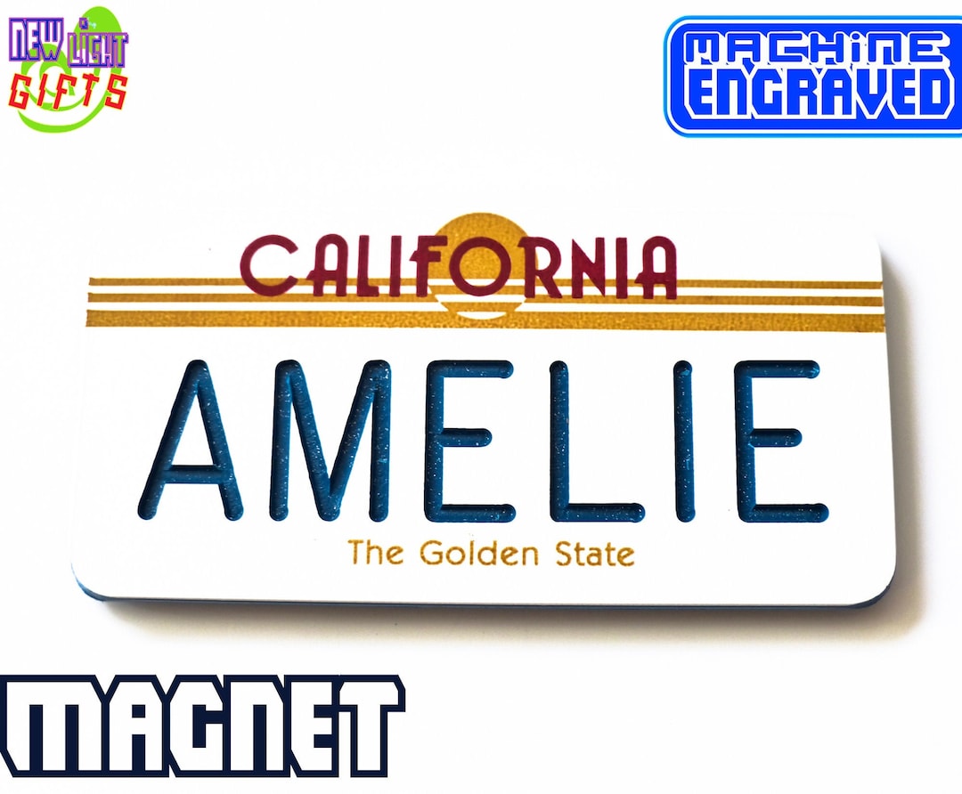 Personalized California Magnet - Custom Engraved - Fridge Magnet ...