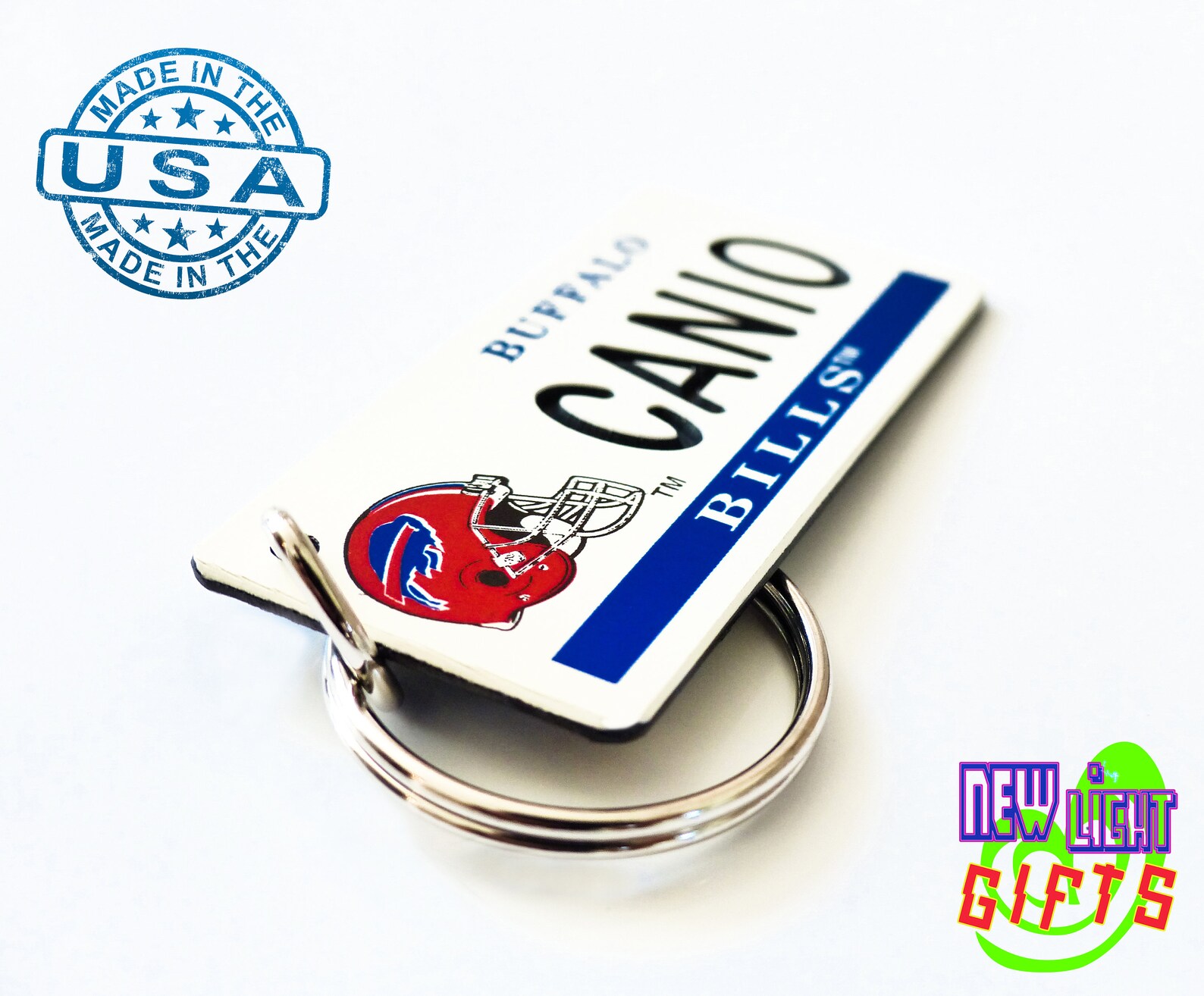 Personalized Buffalo Bills Plate Keychain Tag- Vintage Keytag - Machine ...