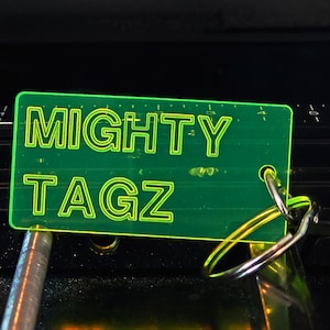 Personalized Neon Keychain Tags - Cutom - Bright Color - Backpack Tag ...