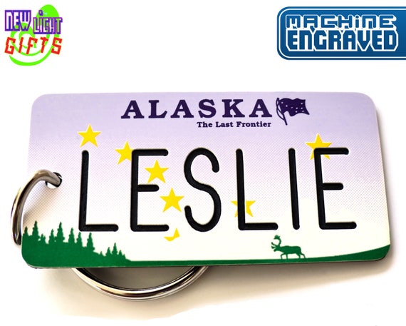 Personalized Alaska State License Plate Custom Keychain Tag - Etsy