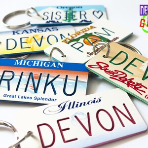 Personalized Virginia State License Plate Custom Keychain Tag - Key Tag ...