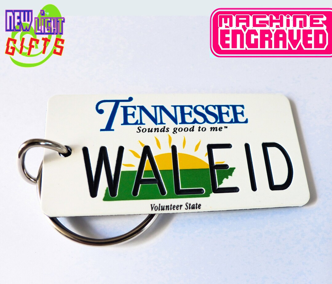 Personalized Tennessee Keychain - Custom Engraved Key Tag - Vacation ...