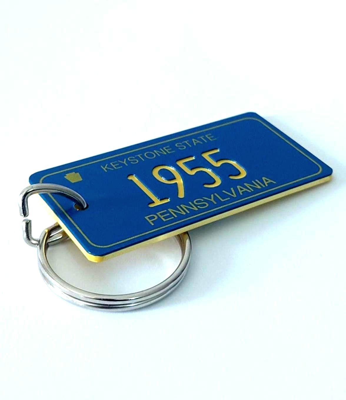 Personalized Pennsylvania State Keychain Tag Bag Charm Tag - Name Key ...