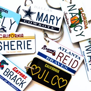 Personalized College University Keychain Tags - Machine Engraved ...