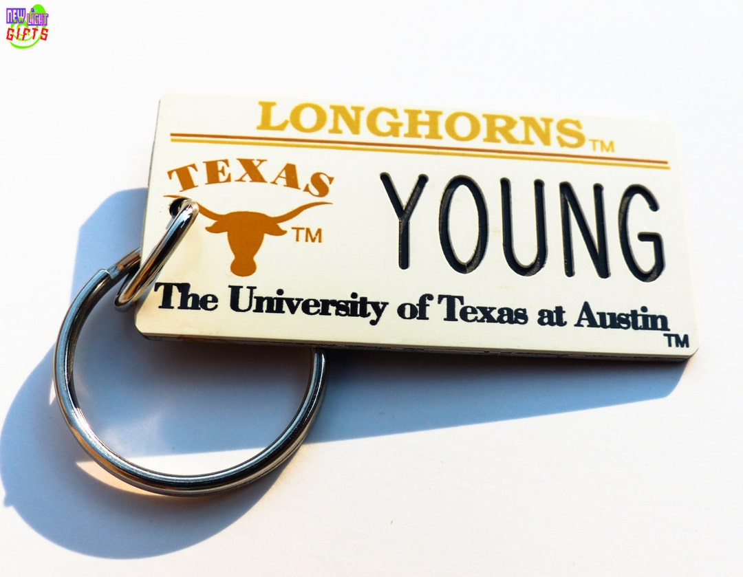 Personalized University of Texas Longhorns Keychain Tag - Custom ...