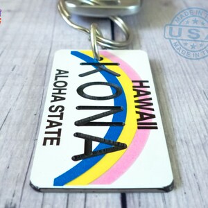 Personalized Hawaii Keychain - Custom Engraved Key Tag - Travel ...