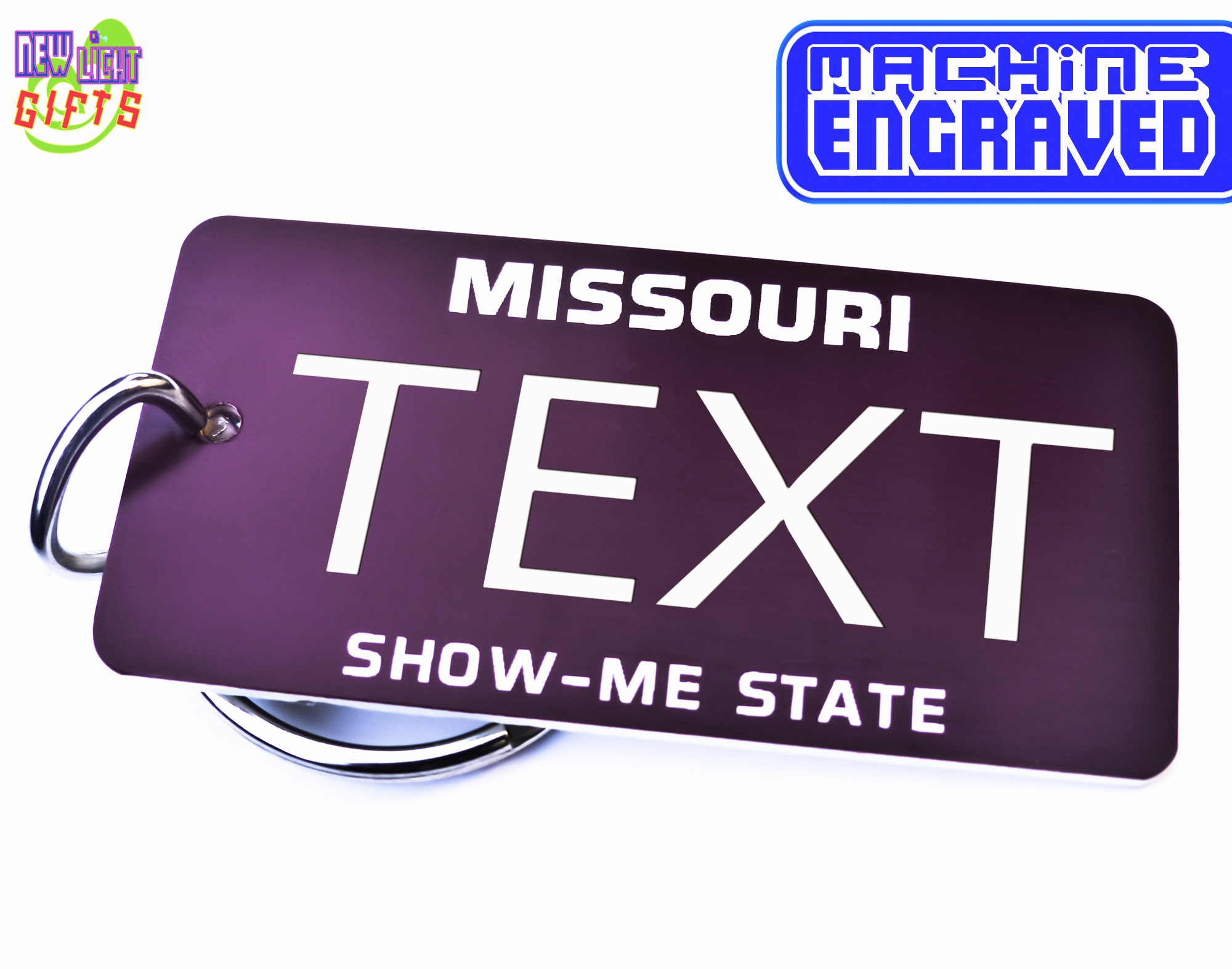 Personalized Missouri State License Plate Keychain Tag | Etsy