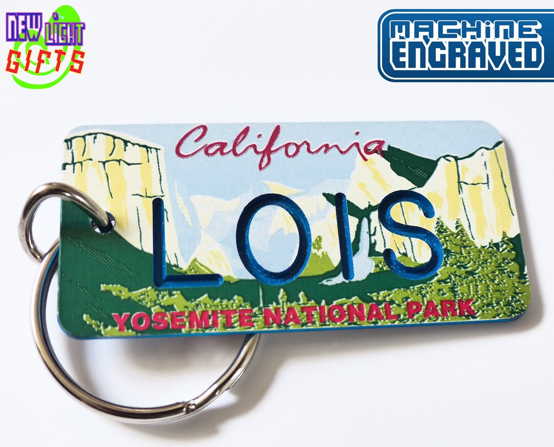 Personalized Yosemite Keychain - Custom Engraved Key Tag - Yosemite ...