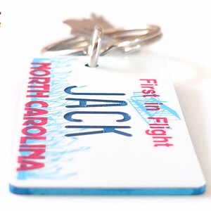 Personalized North Carolina License Plate Keychain Tag - Vintage ...