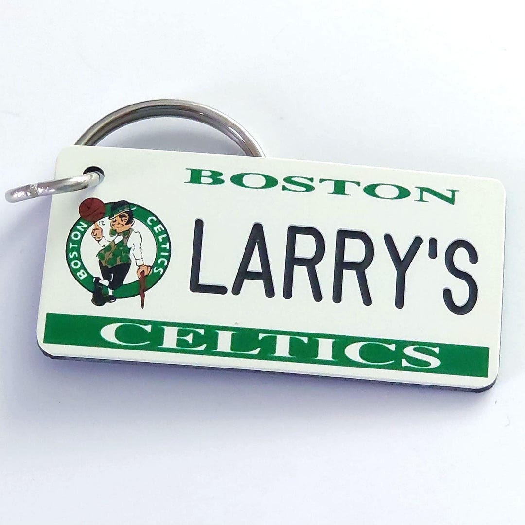 Personalized Boston Celtics Keychain Tag - Bag Charm Tag - Custom ...