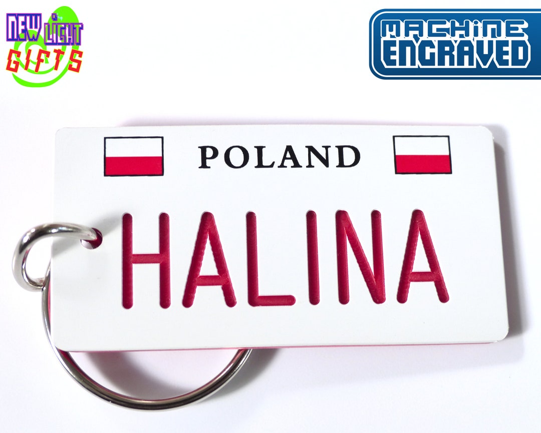 Custom Poland Keychain Tag - Engraved - Personalized Poland Trip ...