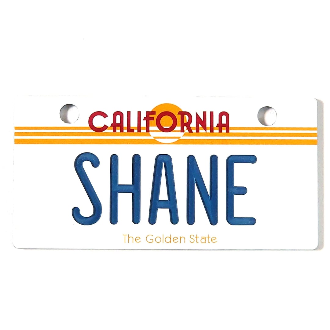 Personalized California Bicycle License Plate Tag - Custom Engraved ...