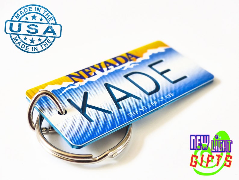 Personalized Nevada State License Plate Keychain Tag - Vintage ...