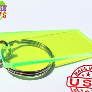 Personalized Neon Keychain Tags - Cutom - Bright Color - Backpack Tag ...