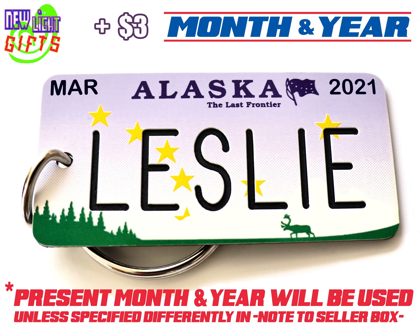 Personalized Alaska State License Plate Custom Keychain Tag - Etsy