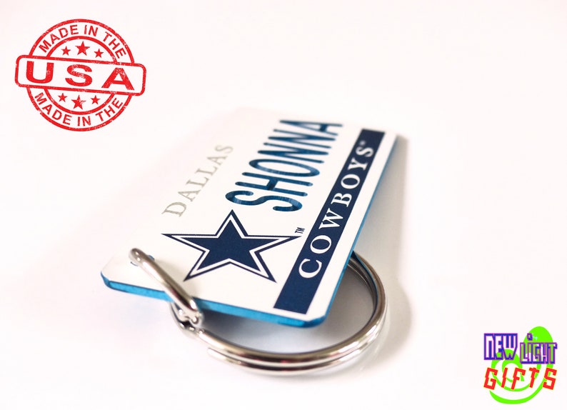 Personalized Dallas Cowboys Keychain Tag Custom Engraved - Etsy