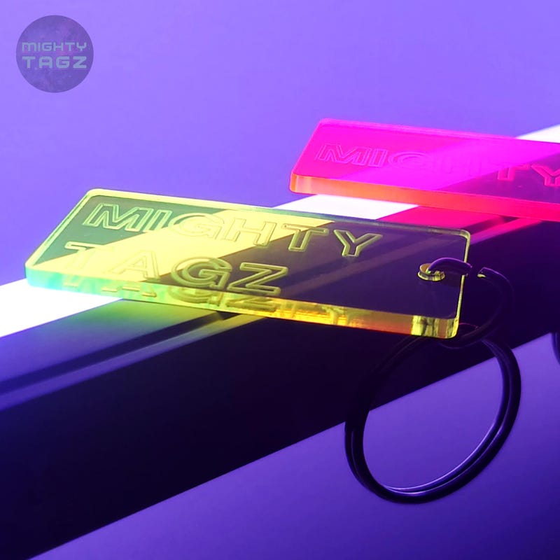 Custom Color Acrylic Luggage Tag - Etsy