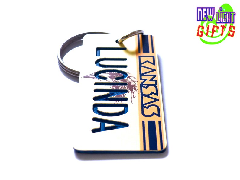 Personalized Kansas State License Plate Custom Keychain Tag - Etsy
