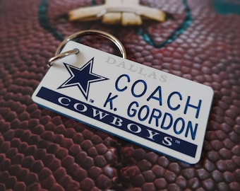 Personalized Dallas Cowboys Keychain Key Ring - Etsy