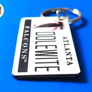 Personalized Atlanta Falcons Keychain - Custom Engraved Key Tag ...
