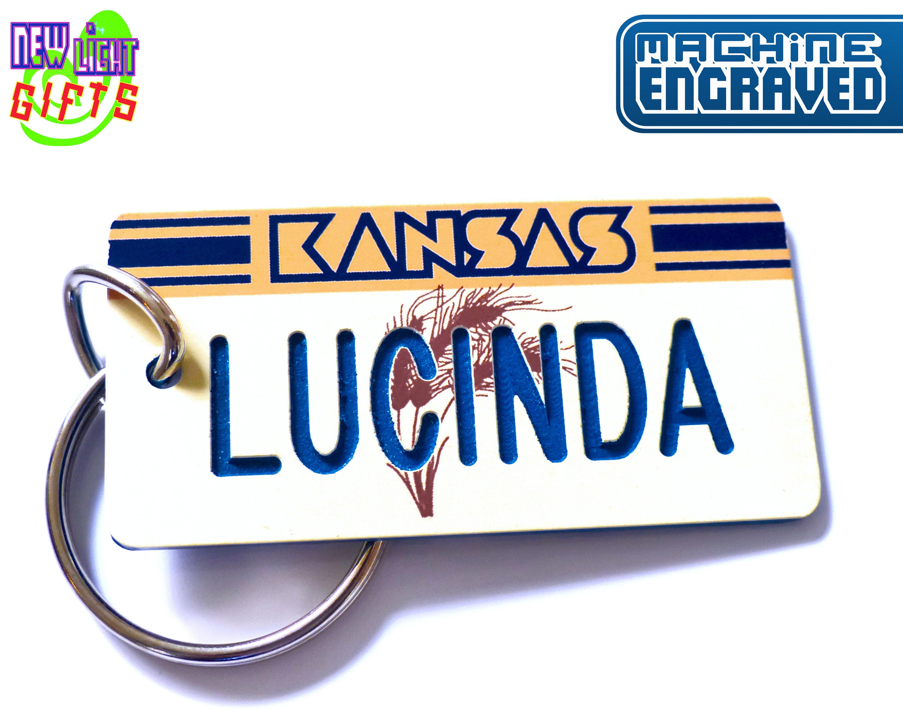 Personalized Kansas State License Plate Custom Keychain Tag - Key Tag ...