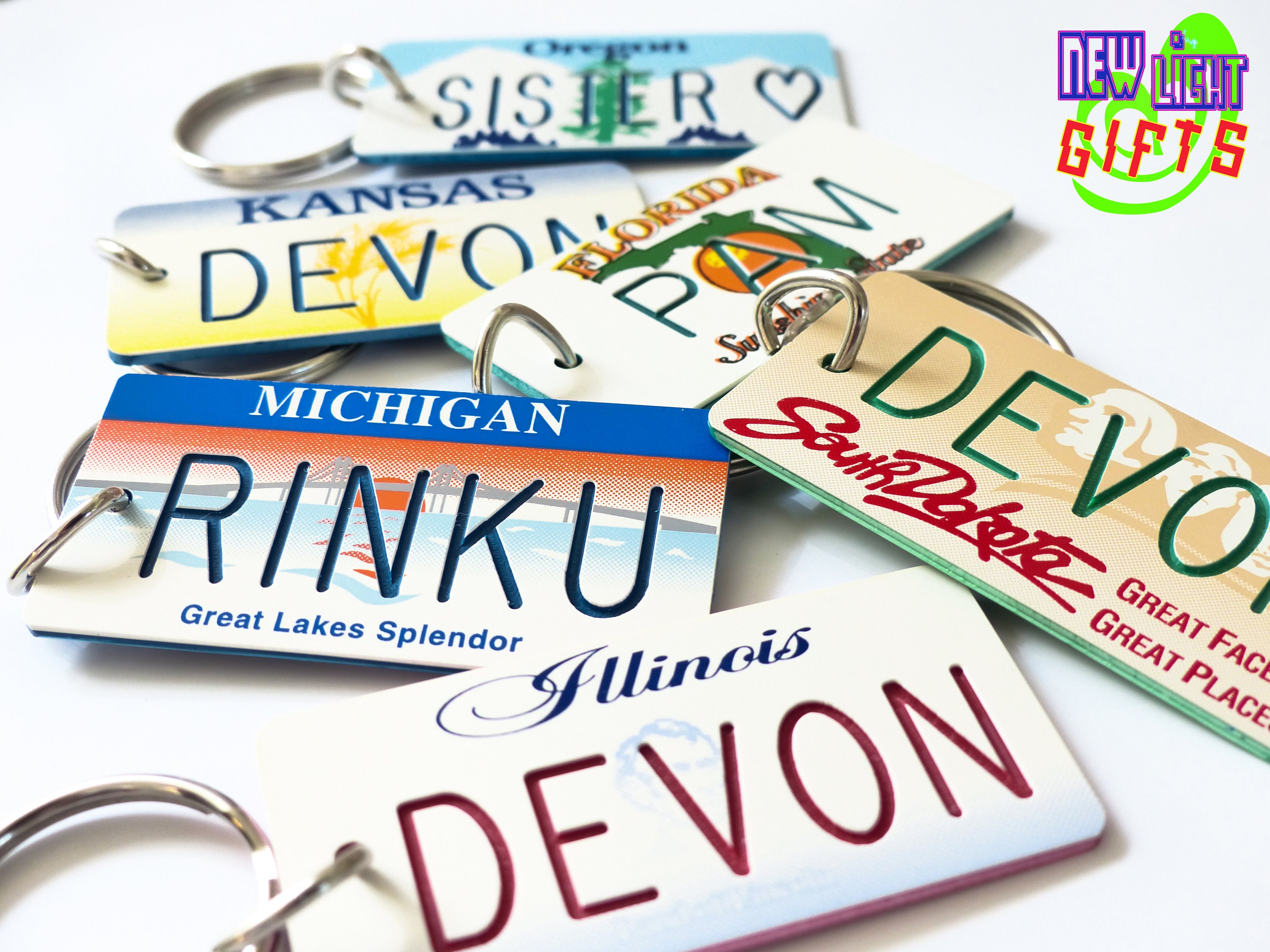 Personalized Iowa State License Plate Keychain Tag Engraved | Etsy