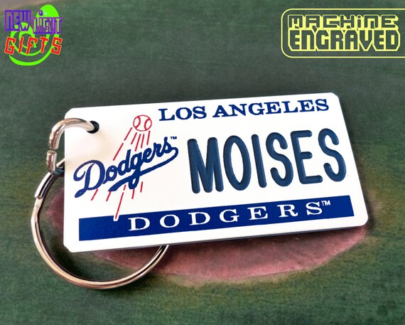 Personalized Dodgers Keychain Tag Custom Engraved Retro | Etsy