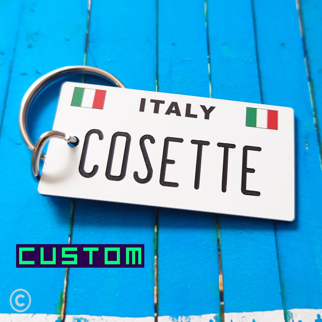 Custom Italy Keychain Tag - Engraved - Personalized Italy Vacation Trip ...