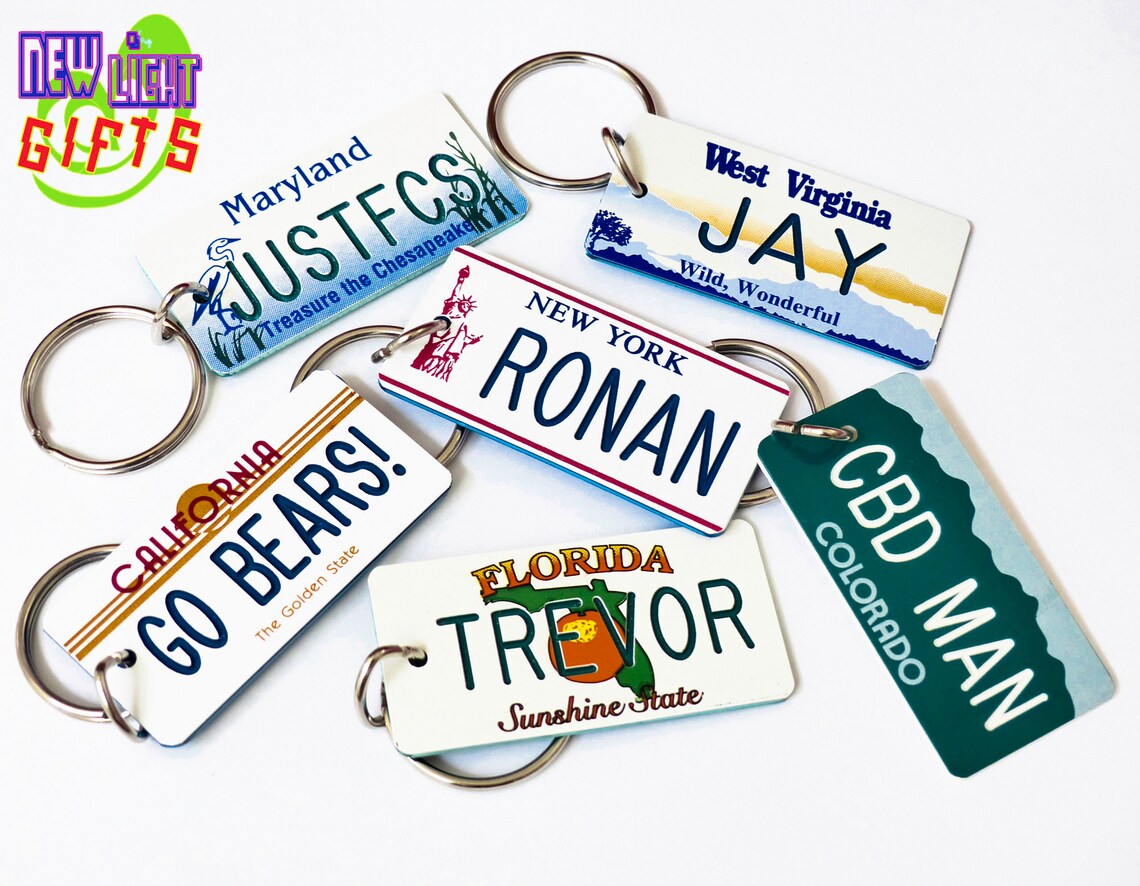 Personalized South Carolina State License Plate Keychain Tag | Etsy