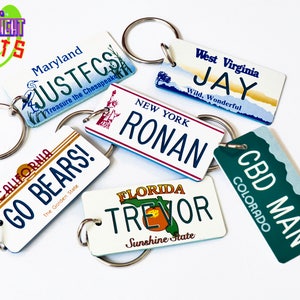 Personalized Alabama State License Plate Keychain Tag - Vintage ...