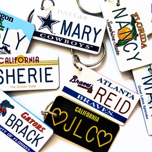 Personalized Virginia State License Plate Custom Keychain Tag - Key Tag ...